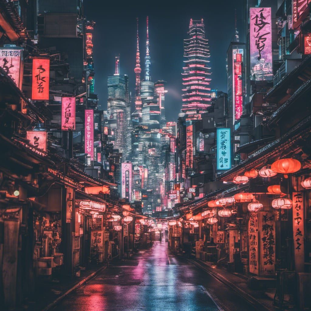 Futuristic Tokyo - AI Generated Artwork - NightCafe Creator