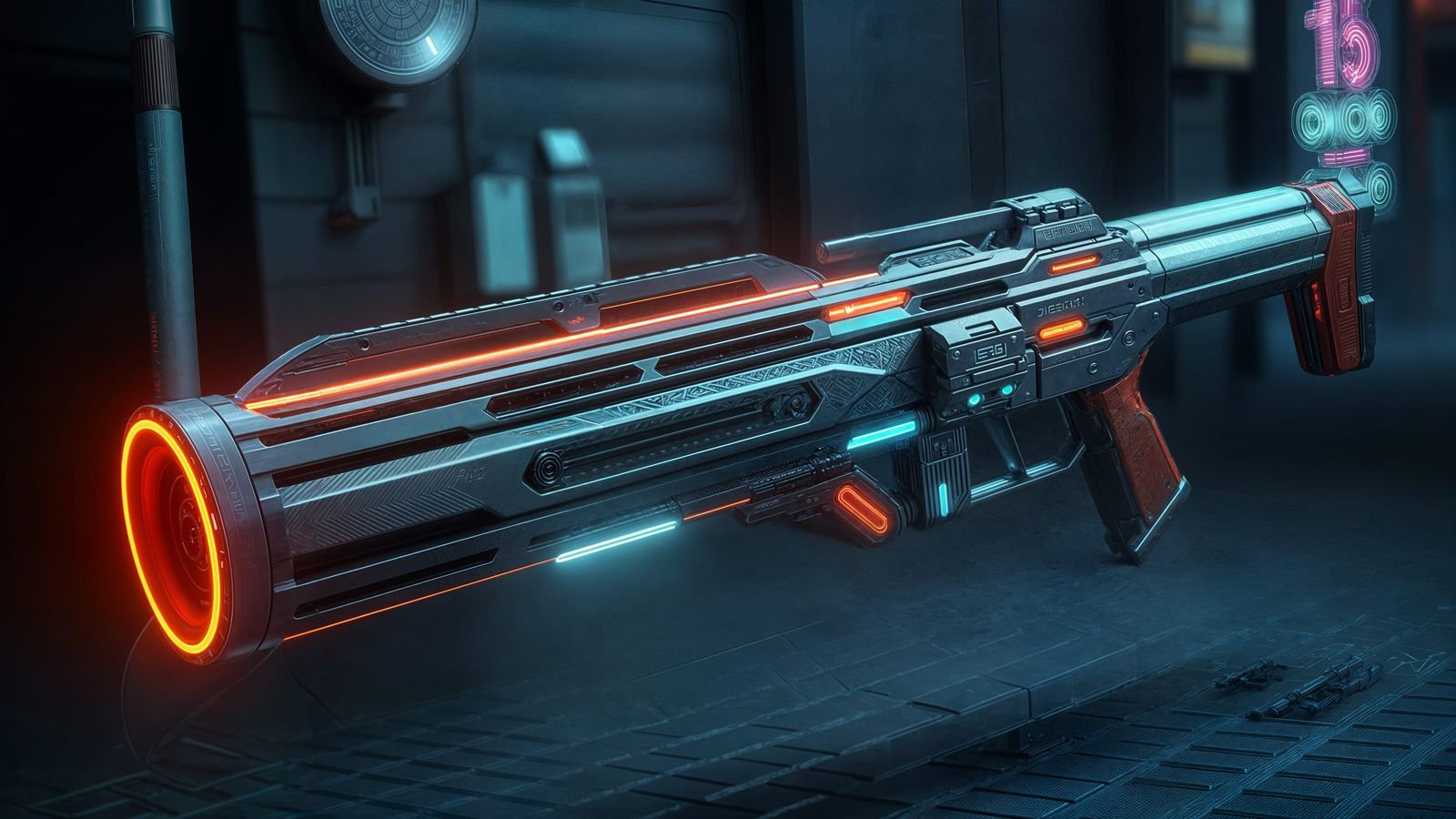 Sleek Cyberpunk Double Bazooka in Hyper-Realistic ... - AI Art