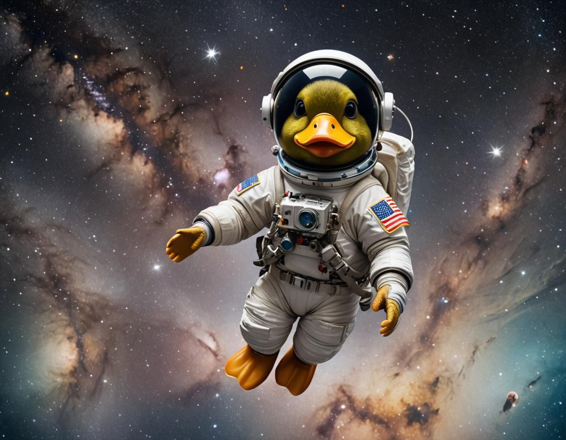 Space duck - AI Generated Artwork - NightCafe Creator