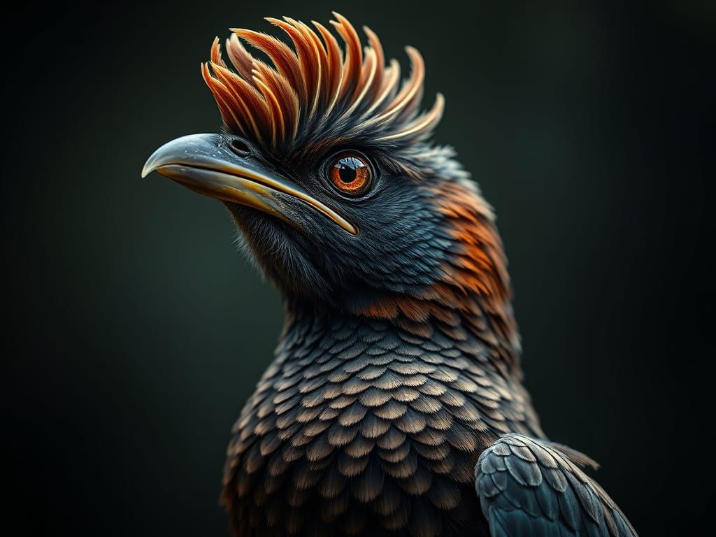 Majestic Lew Chew Bird in Ethereal Light - AI Art