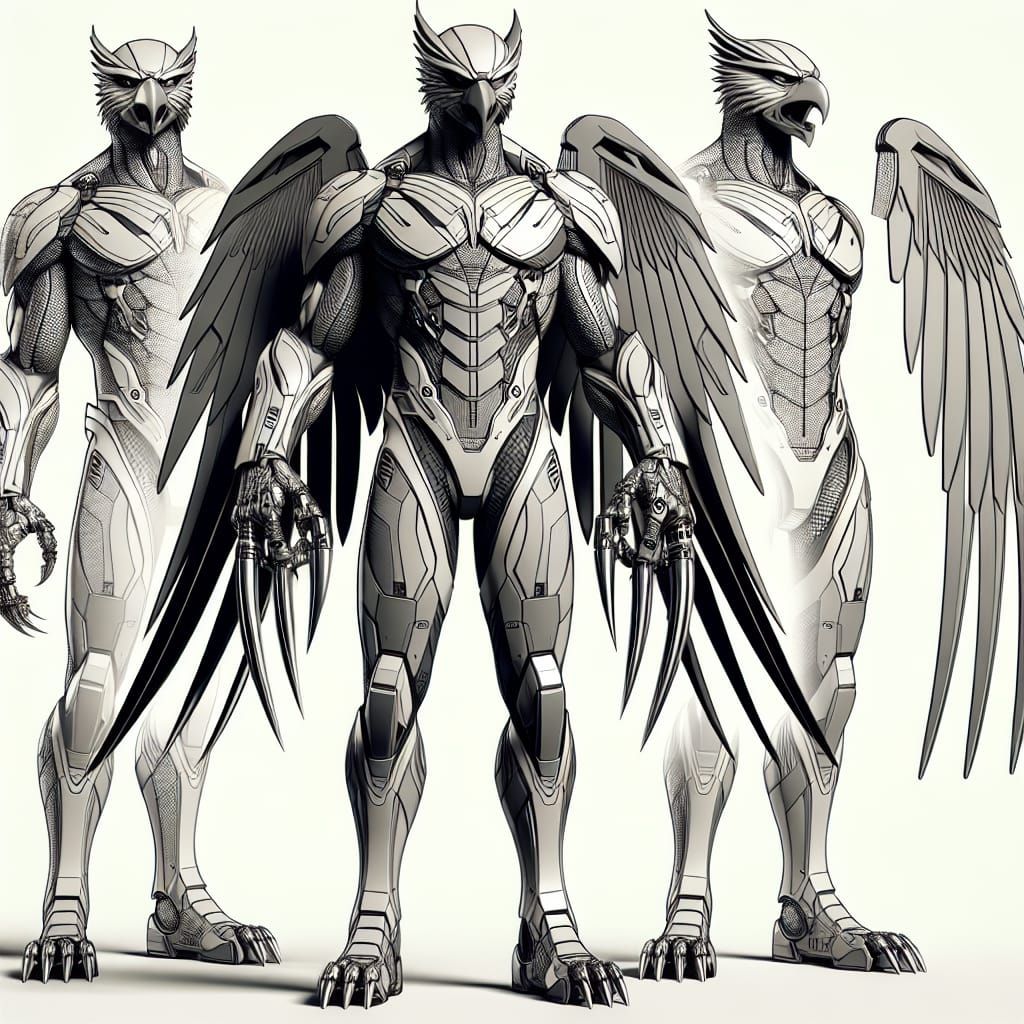 Bird Of Prey: Concept Art - Cybernetic Hawk: Futuristic Supe...