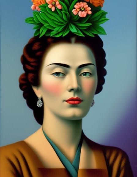 Flower headdress - AI Generated Artwork - NightCafe Creator