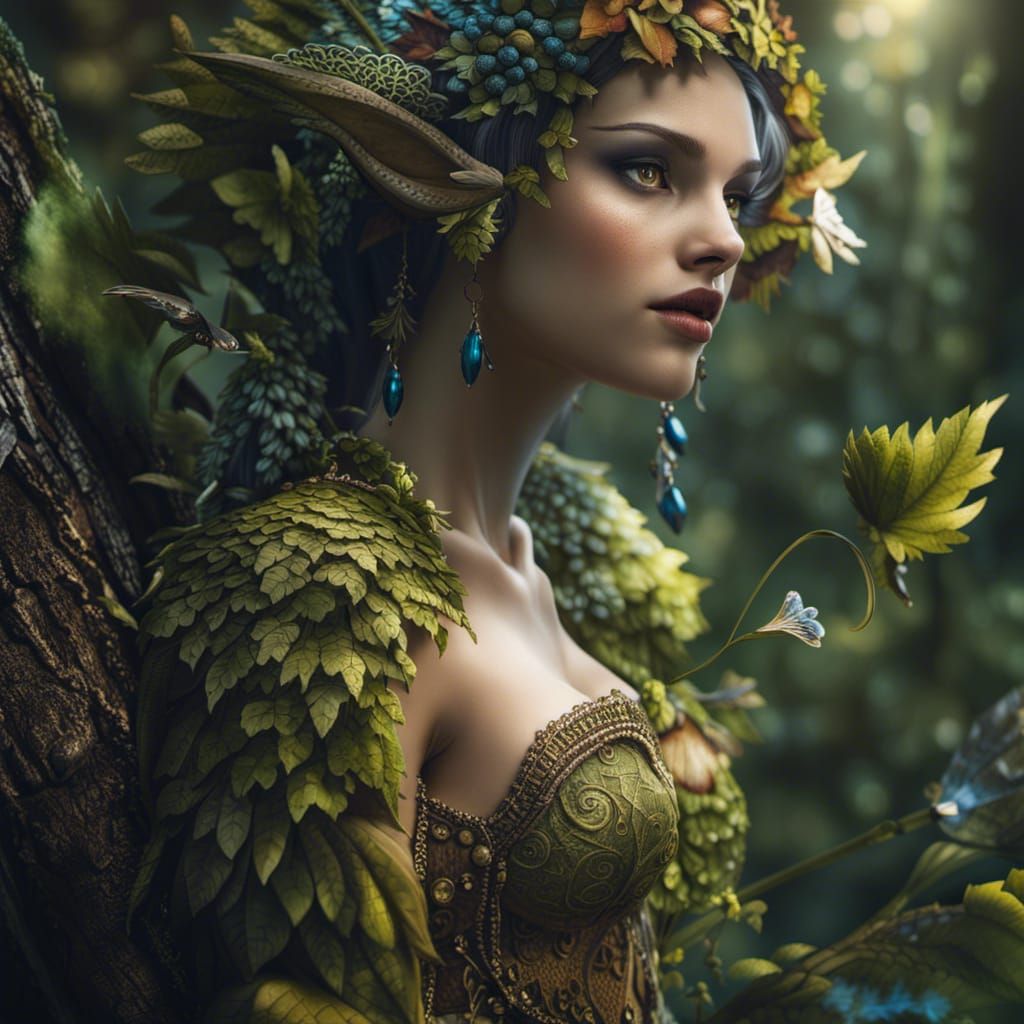 Beautiful pixie in the forest - AI Generated Artwork - NightCafe Creator