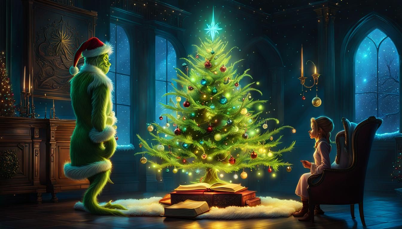 Grinch and Cindy Lou - AI Generated Artwork - NightCafe Creator
