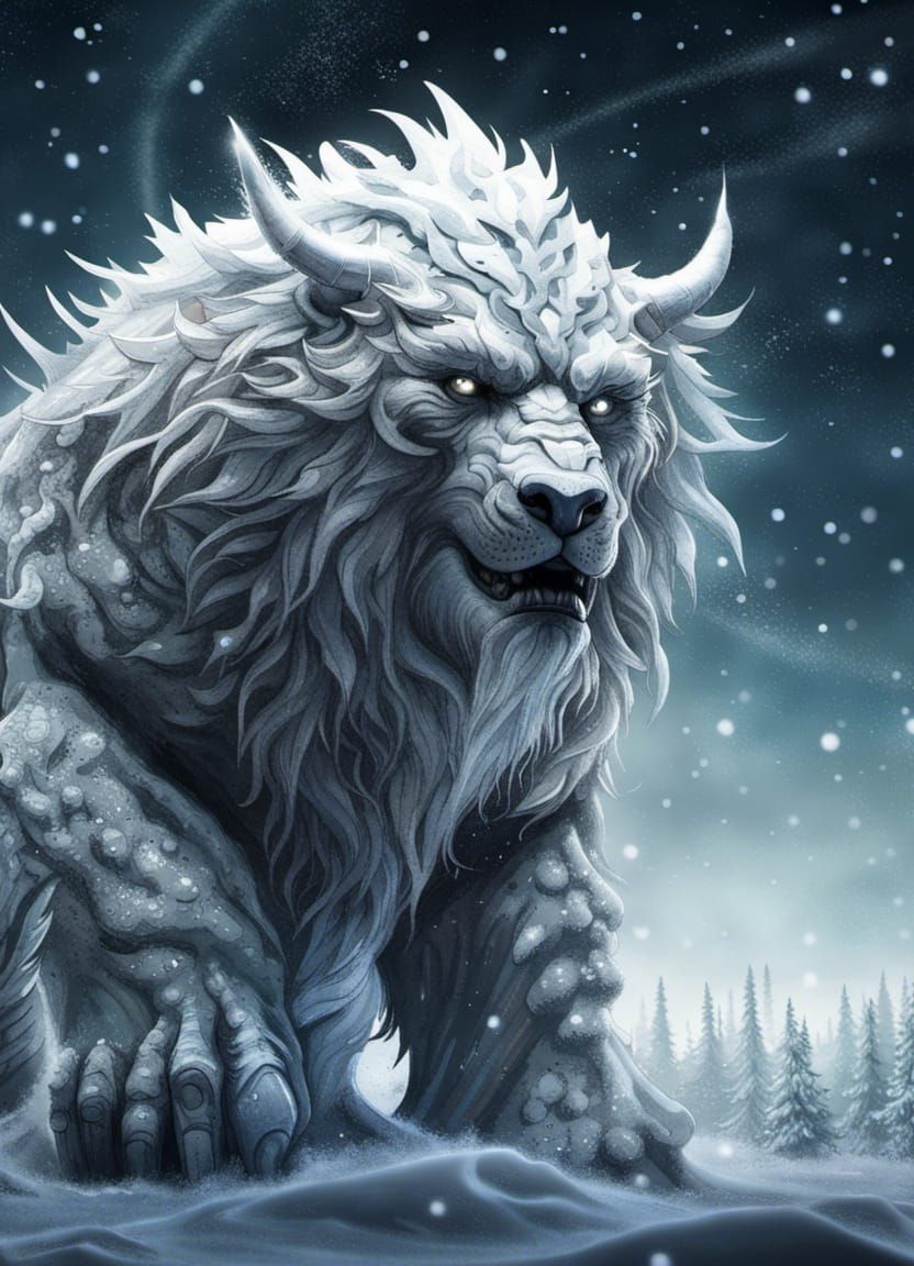 Frost beast - AI Generated Artwork - NightCafe Creator