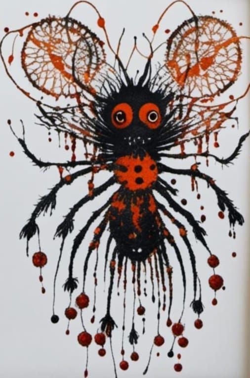 Ink Splatter art of a Bug - AI Generated Artwork - NightCafe Creator