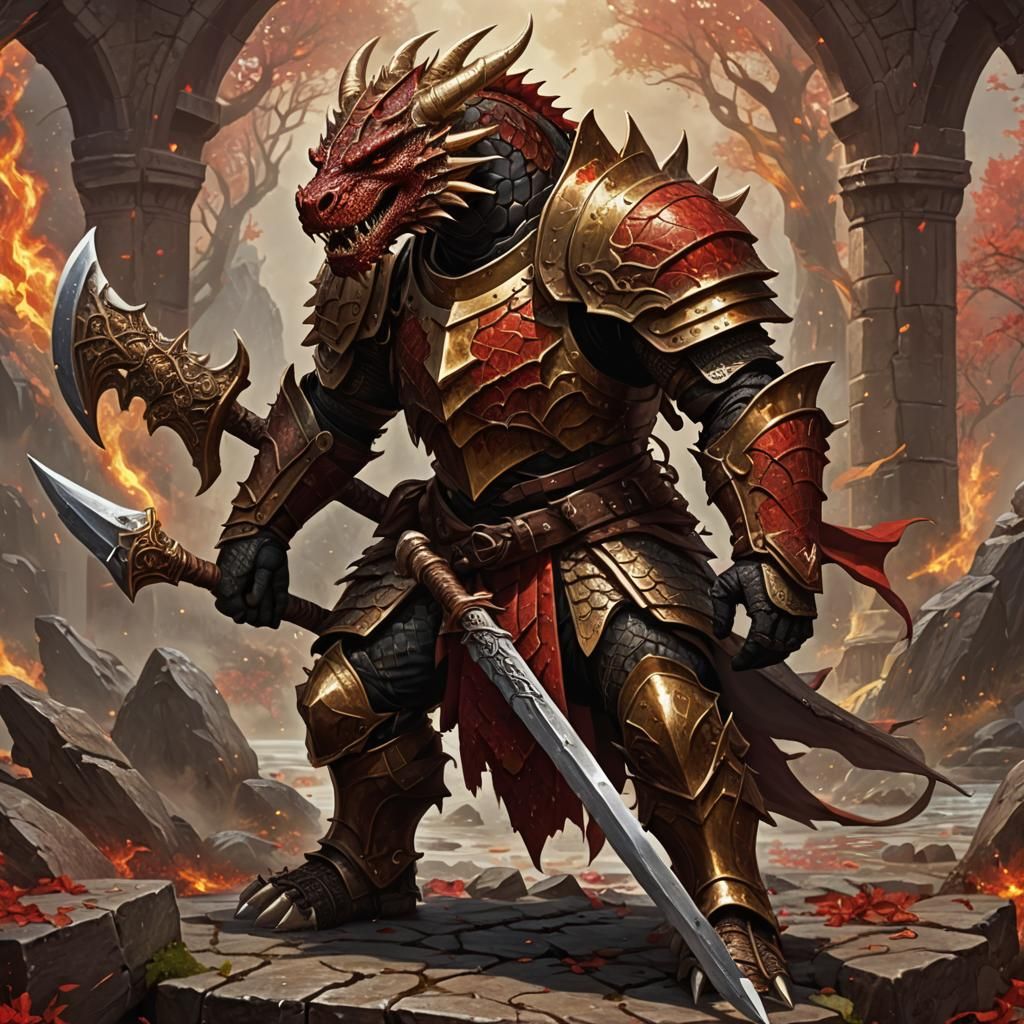 Dragonborn pally v2 - AI Generated Artwork - NightCafe Creator