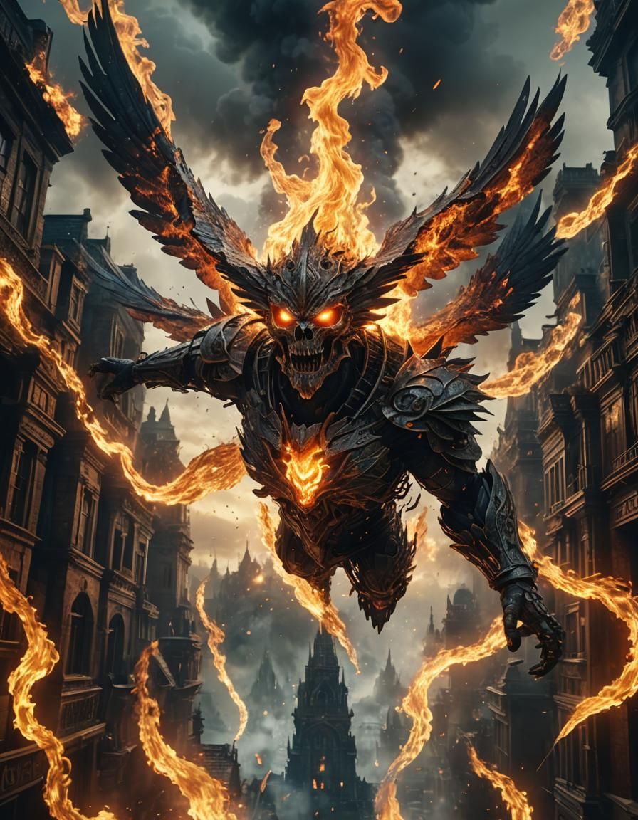 Infernal Angel - AI Generated Artwork - NightCafe Creator