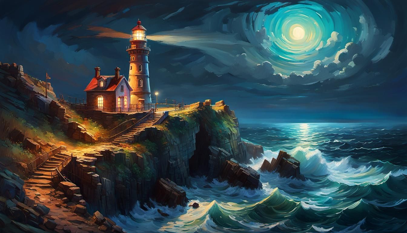 MOONLIGHT HOUSE - AI Generated Artwork - NightCafe Creator