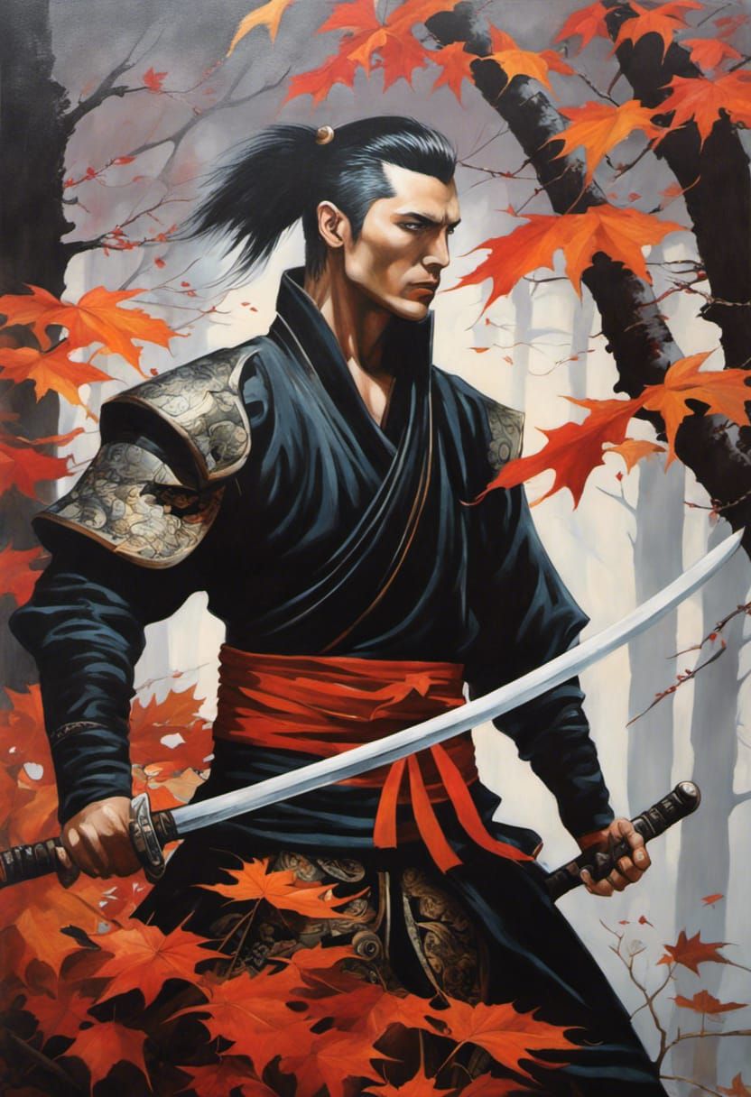 Acrylic painting style of Karol Bak, Gerald Brom, MAPPA; portrait of ...