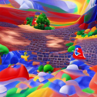 super mario 64 landscape 8k resolution beautiful colourful - AI ...