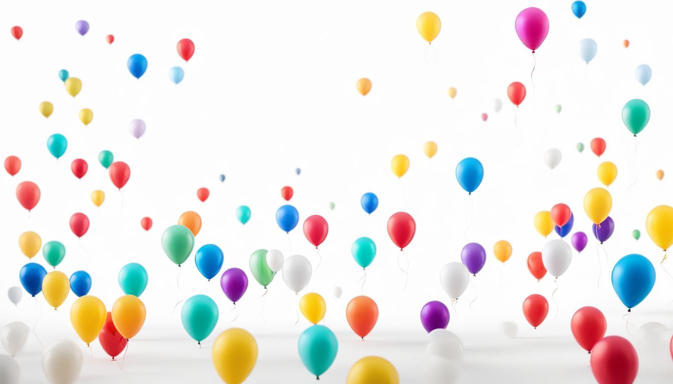 balloons multi color on white background png. Clear balloons - AI Generated Artwork - NightCafe ...