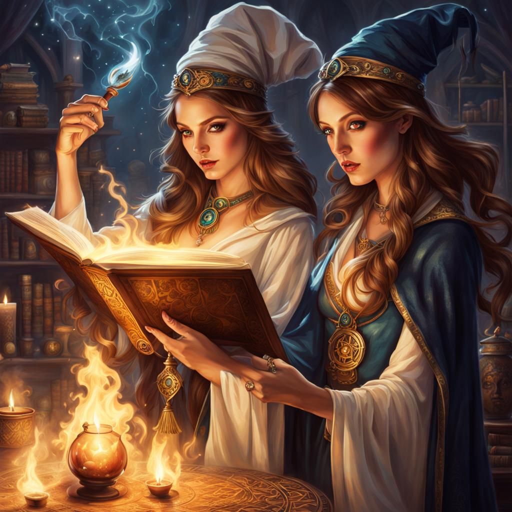 The Sorceresses - AI Generated Artwork - NightCafe Creator