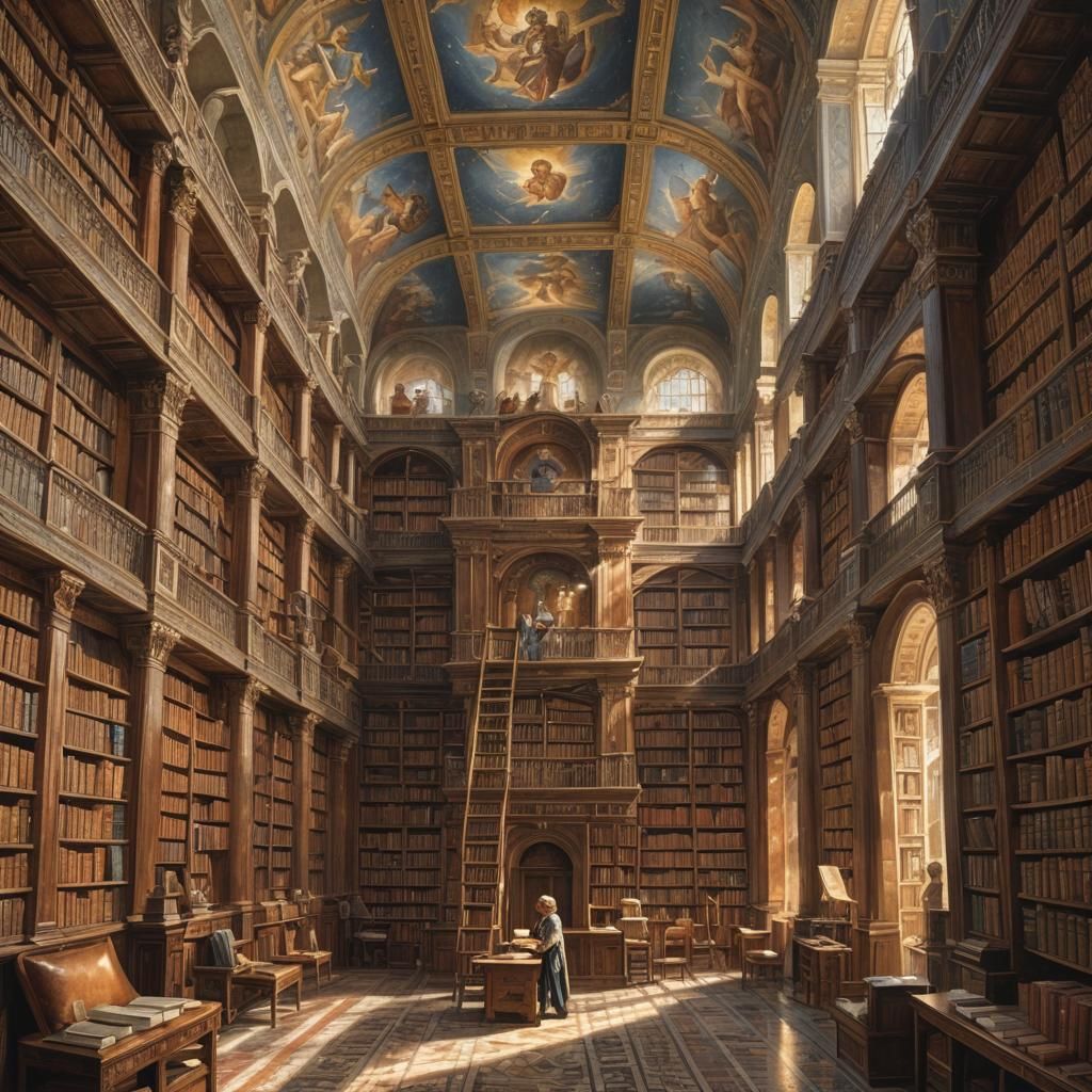 Ancient Libraries - AI Generated Artwork - NightCafe Creator