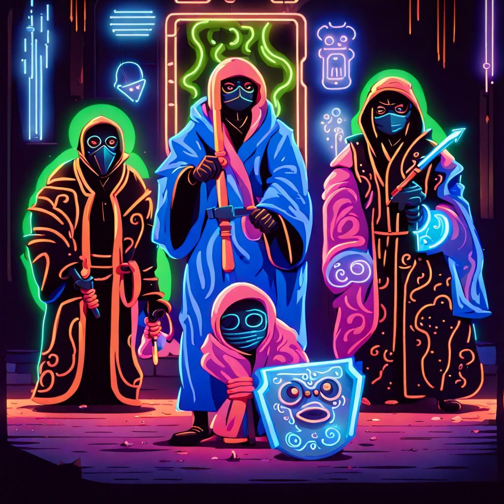 Neon Gang - AI Generated Artwork - NightCafe Creator
