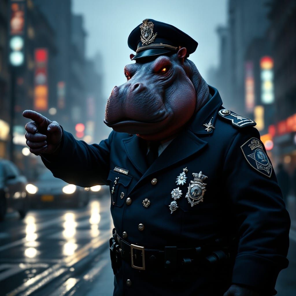 the hippo officer gives instructions