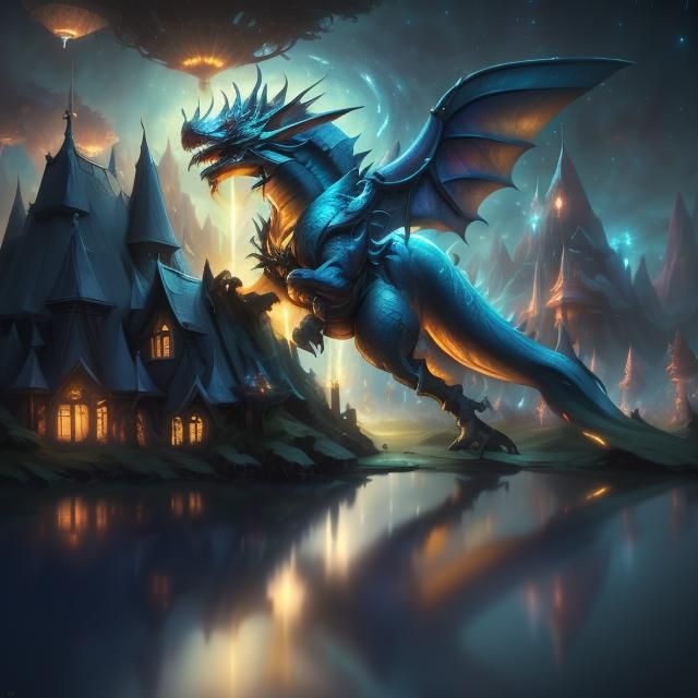 House of The Blue Dragon - AI Generated Artwork - NightCafe Creator