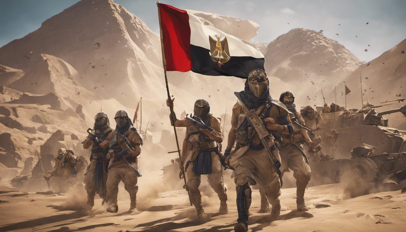 The victory of the 6th of October War, the Egyptian flag was placed ...