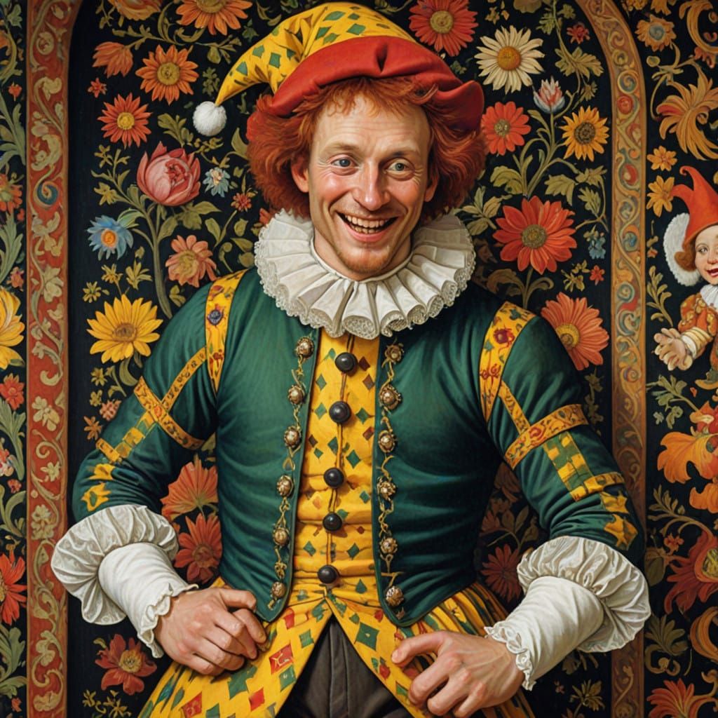 Medieval Court Jester with trick finger