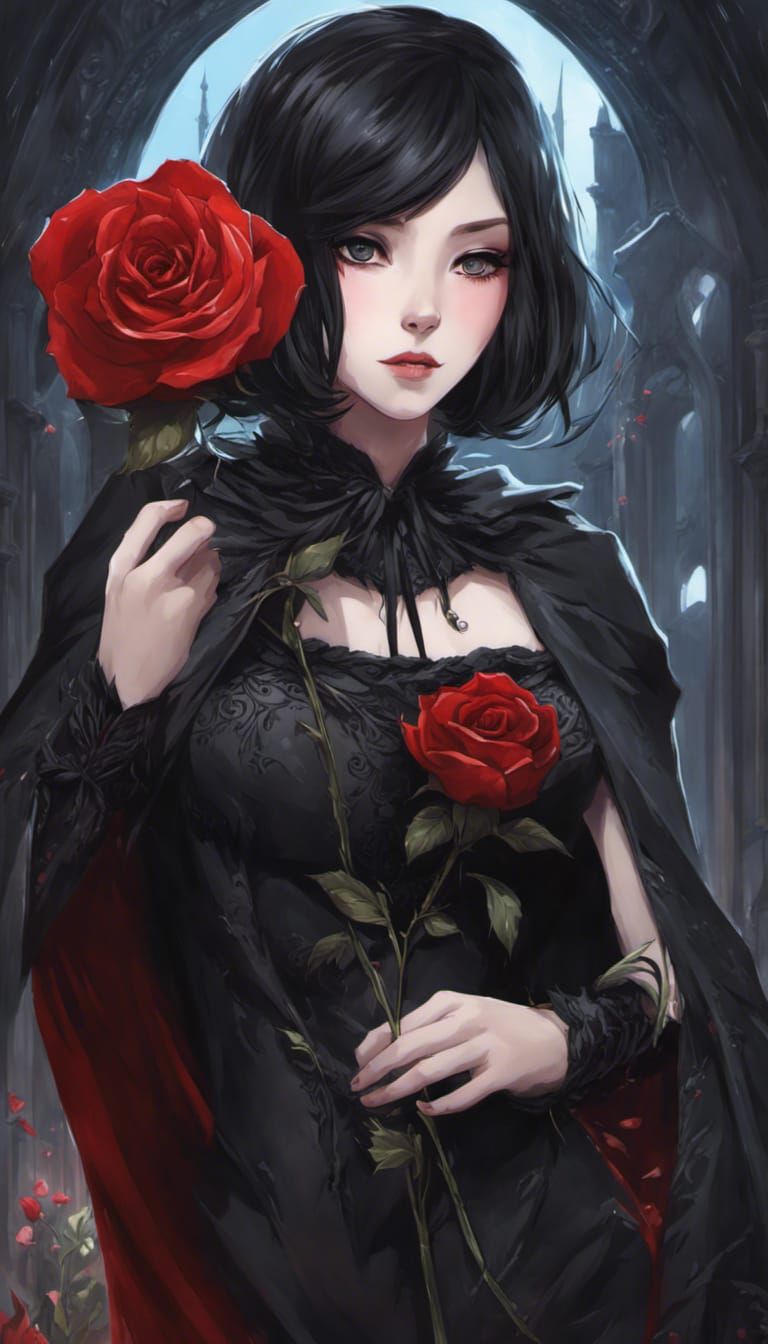 Avatar of death holding roses - AI Generated Artwork - NightCafe Creator