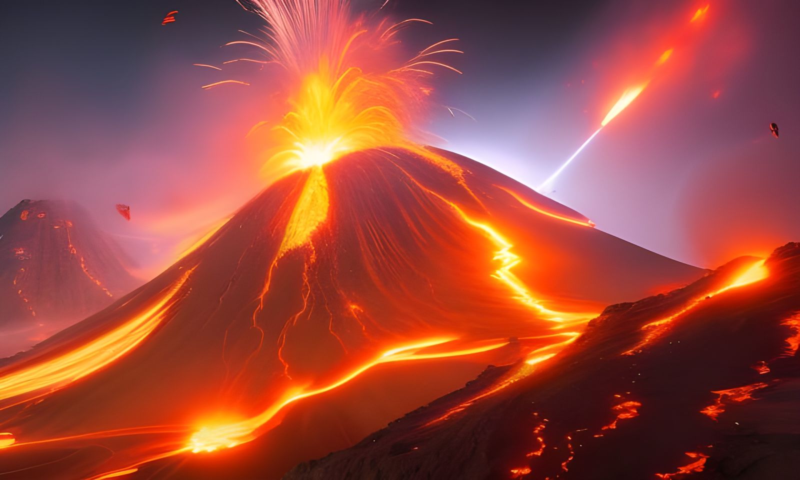 Volcano - AI Generated Artwork - NightCafe Creator