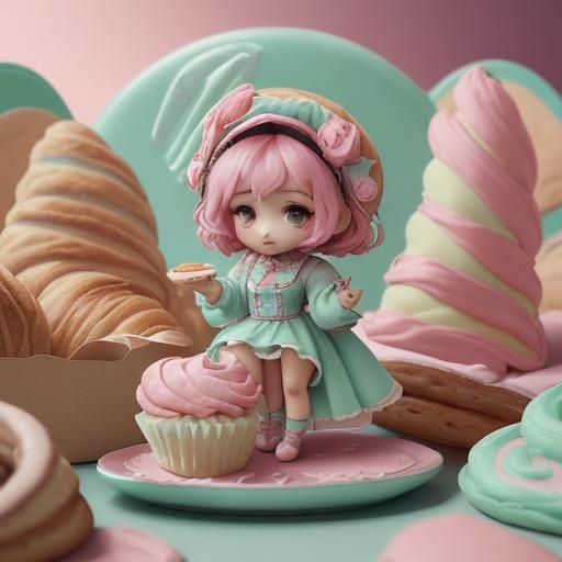 French bakery, cute and sweet, a lot of baked goods, cookies and ...