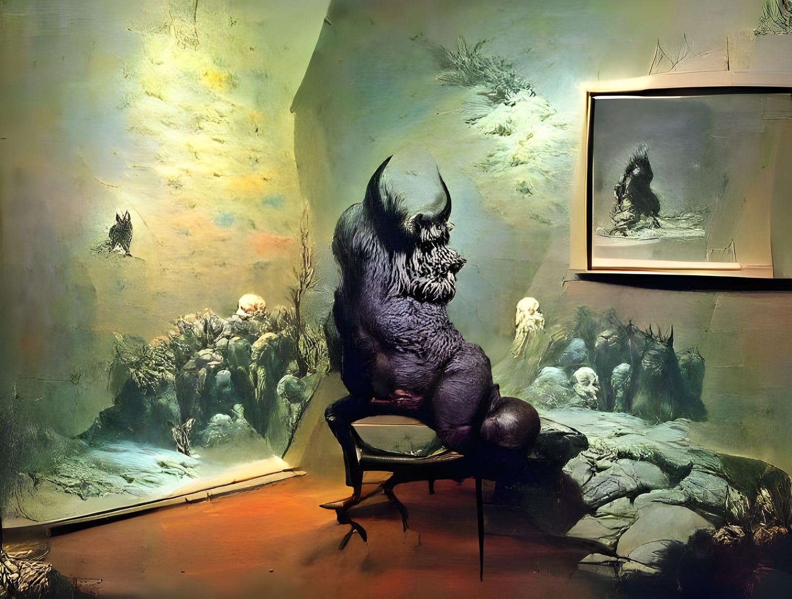 “The Monster In The Corner” by Frank Frazetta - AI Generated Artwork ...