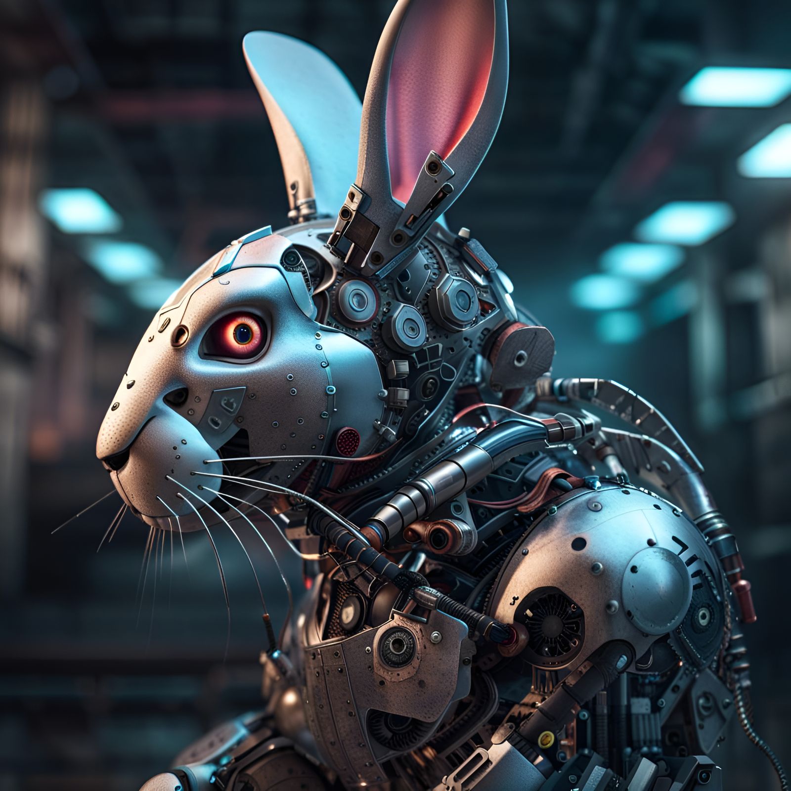 Terminator Bunny - AI Generated Artwork - NightCafe Creator