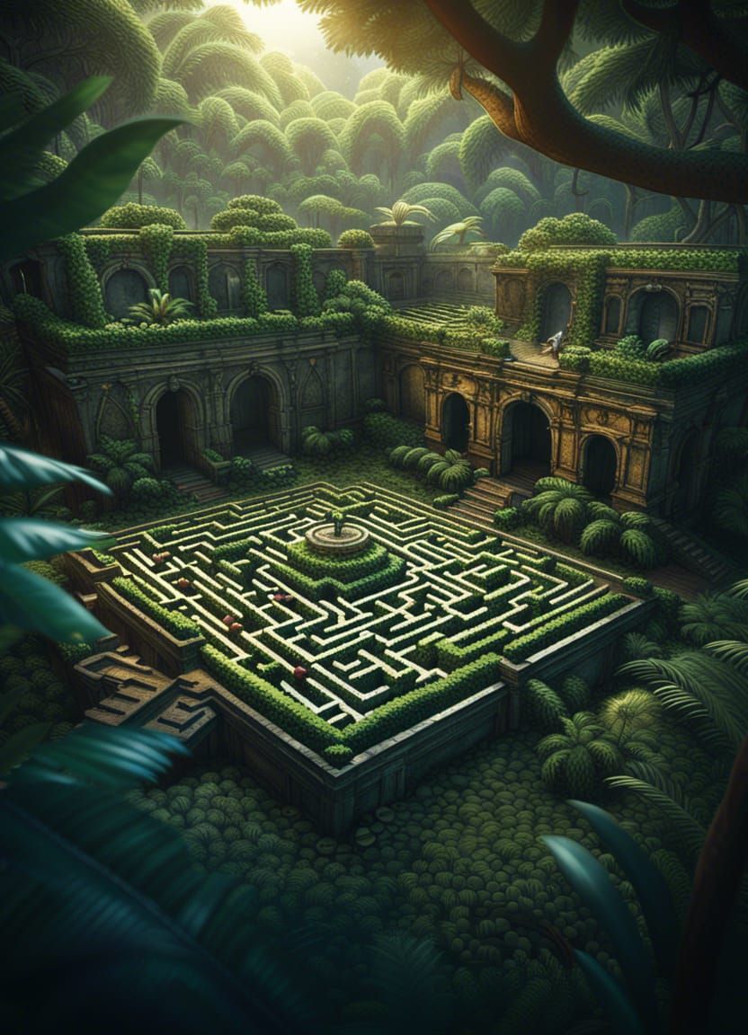 Jungle maze - AI Generated Artwork - NightCafe Creator