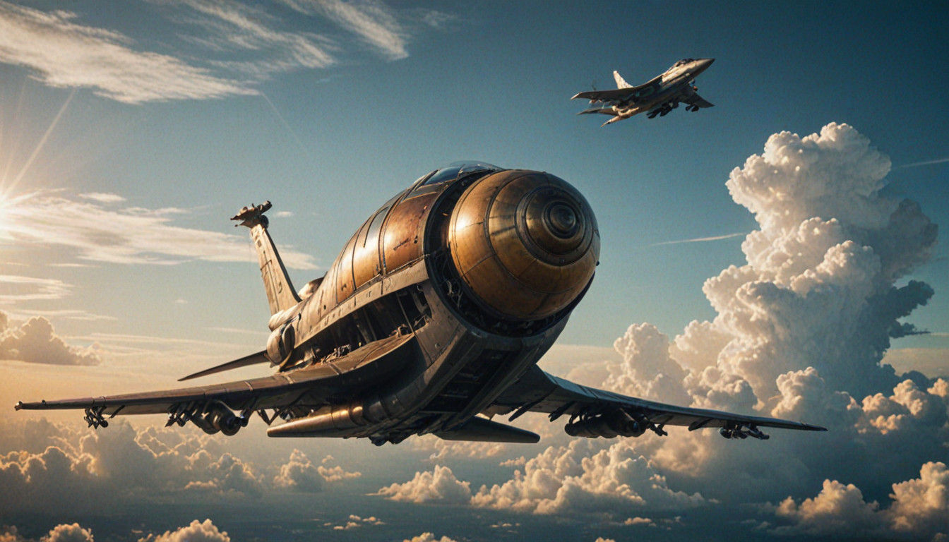 Top Gun patrol - Steampunk Snail Soars Beside Fighter Jet in...