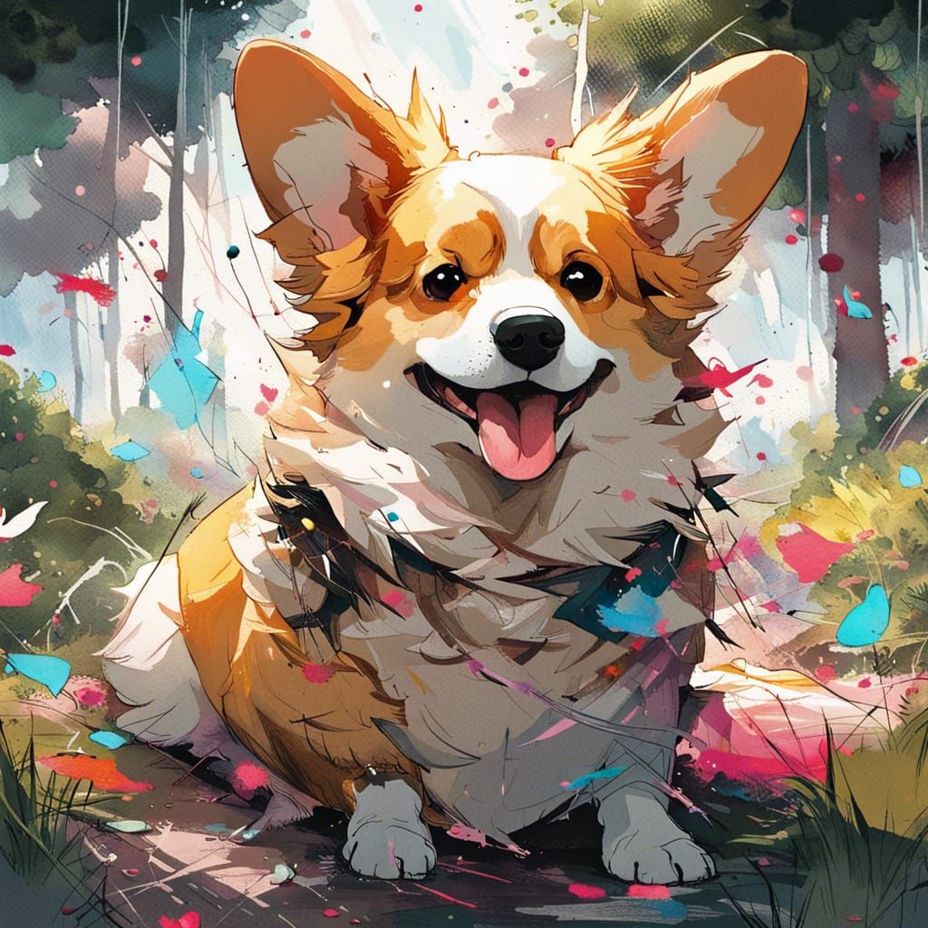 Little Corgi - AI Generated Artwork - NightCafe Creator