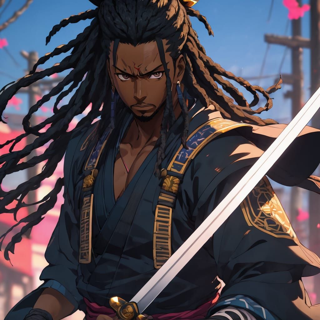 Yasuke the first foreign samurai with katana his katanna - AI Generated ...