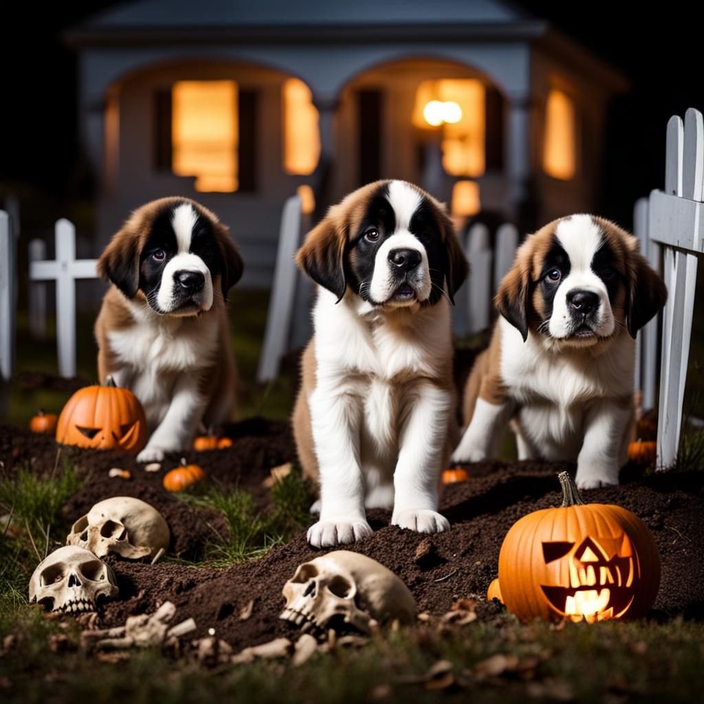 Digging Halloween - AI Generated Artwork - NightCafe Creator