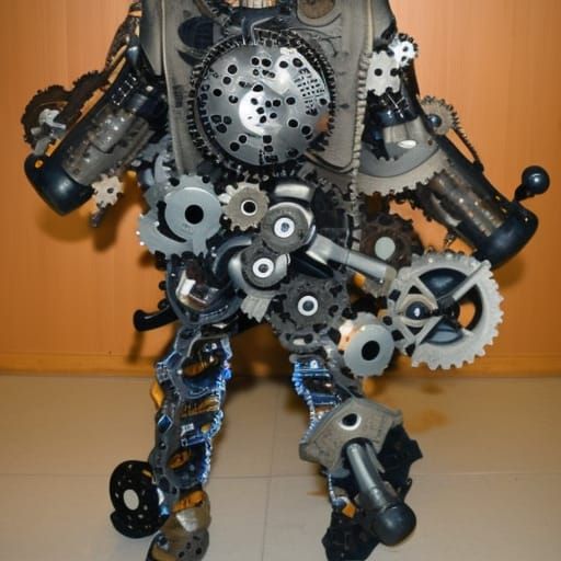 A unique character named Cog with a mechanical exoskeleton and rotating ...