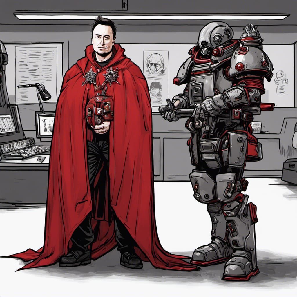 Elon Musk Warhammer 40k Tech priest, Security - AI Generated Artwork ...
