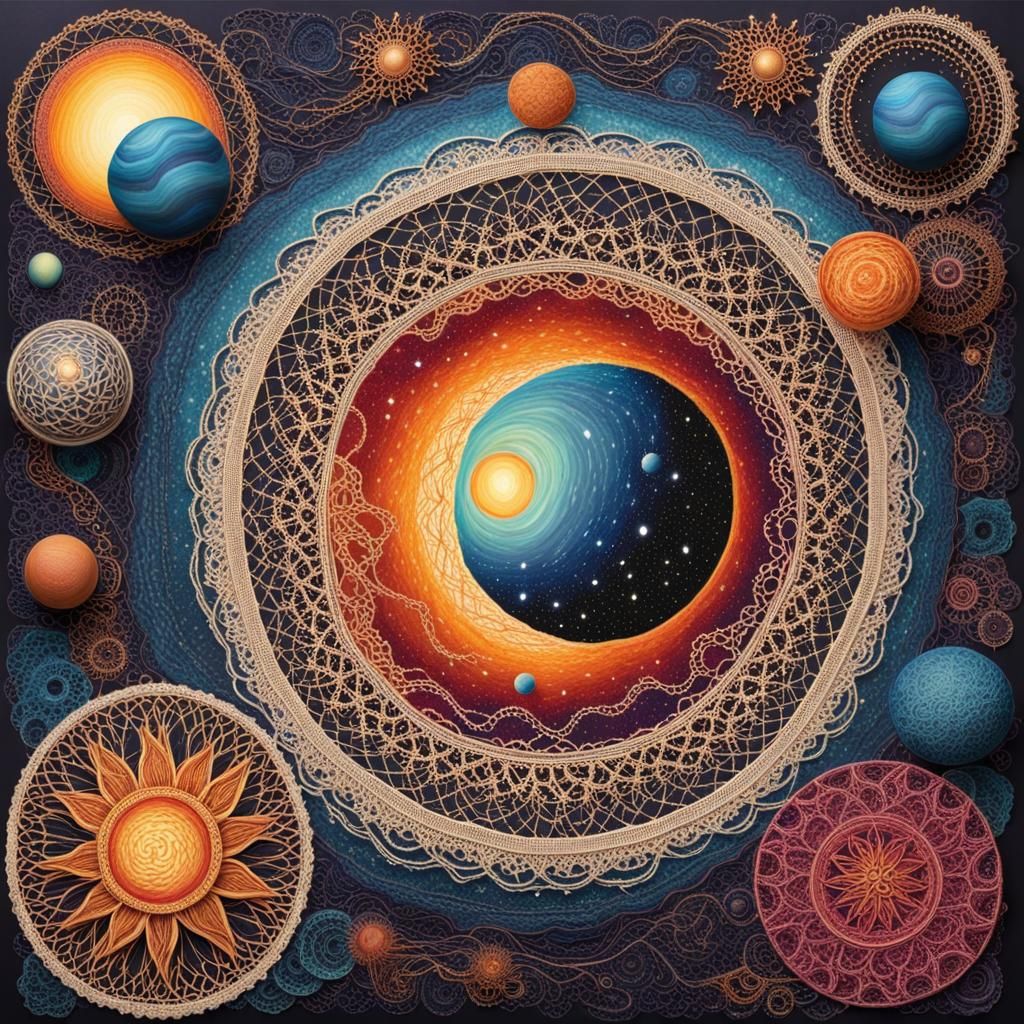 Colorful Artful Lace Galaxy. - AI Generated Artwork - NightCafe Creator