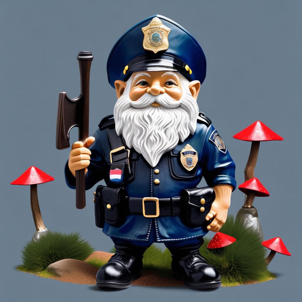 Officer Gnome - AI Generated Artwork - NightCafe Creator