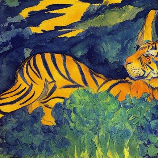 Tiger from my fantasies Tiger by Filippo Lippi and Emil Nolde