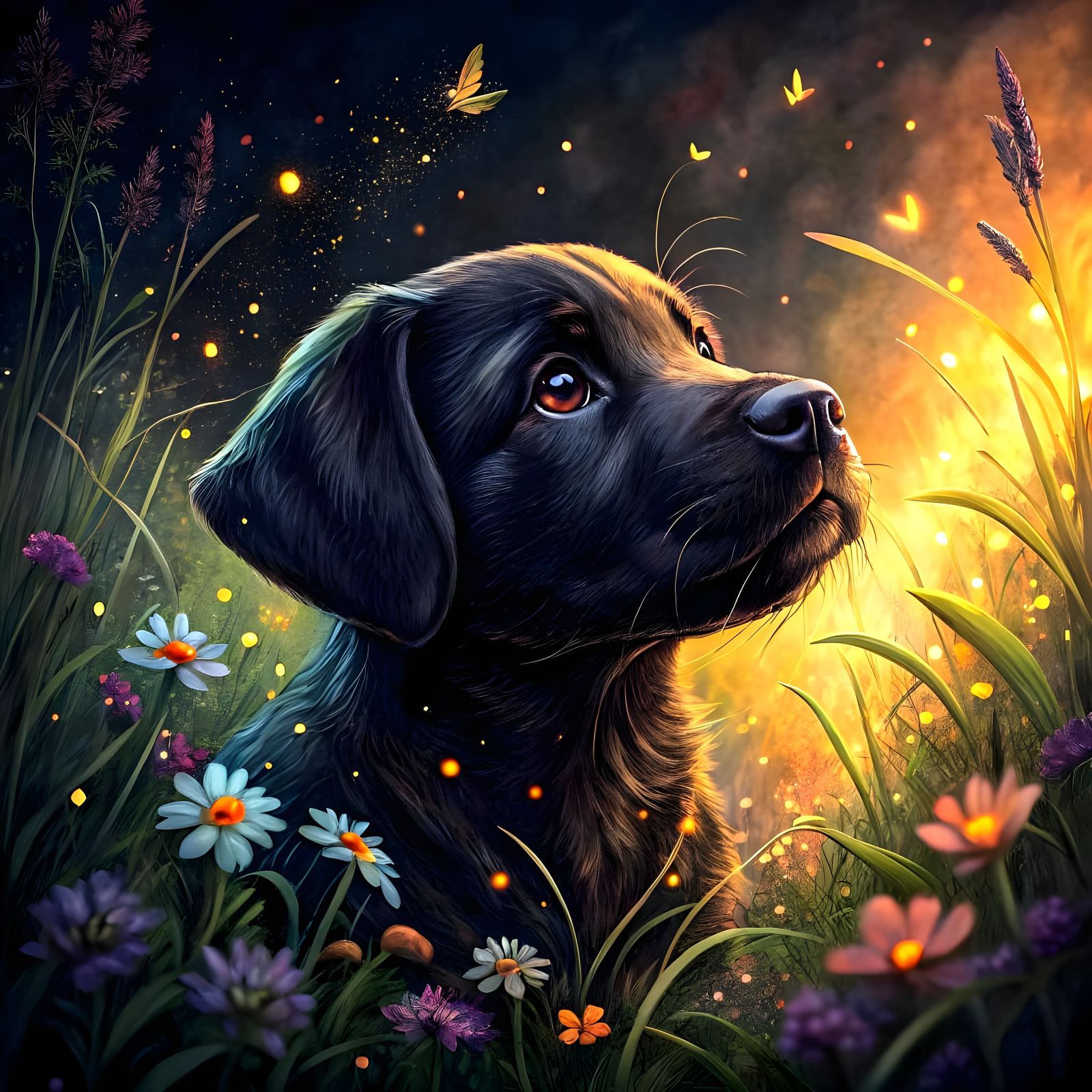 The Inquisitive Labrador Puppy - Stunning Chibi Labrador Pup...