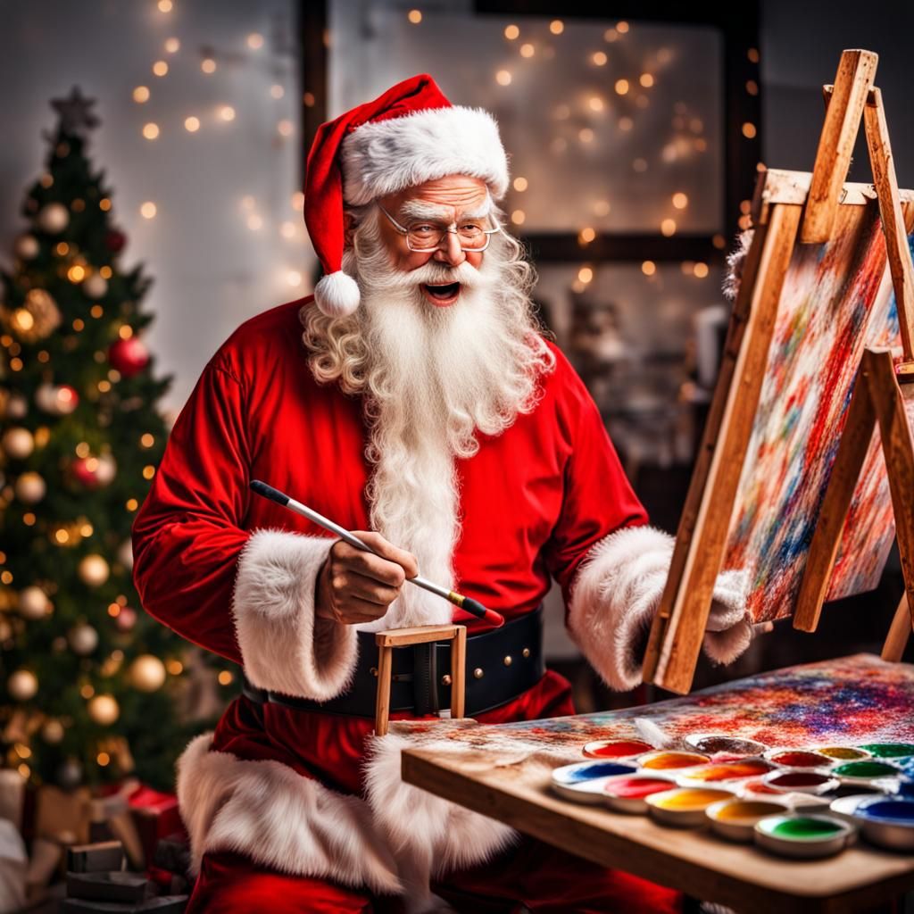 Santa having fun - AI Generated Artwork - NightCafe Creator