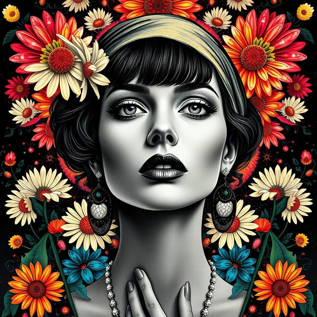 Fractured panels of visualised thoughts transition smoothly into a face ...