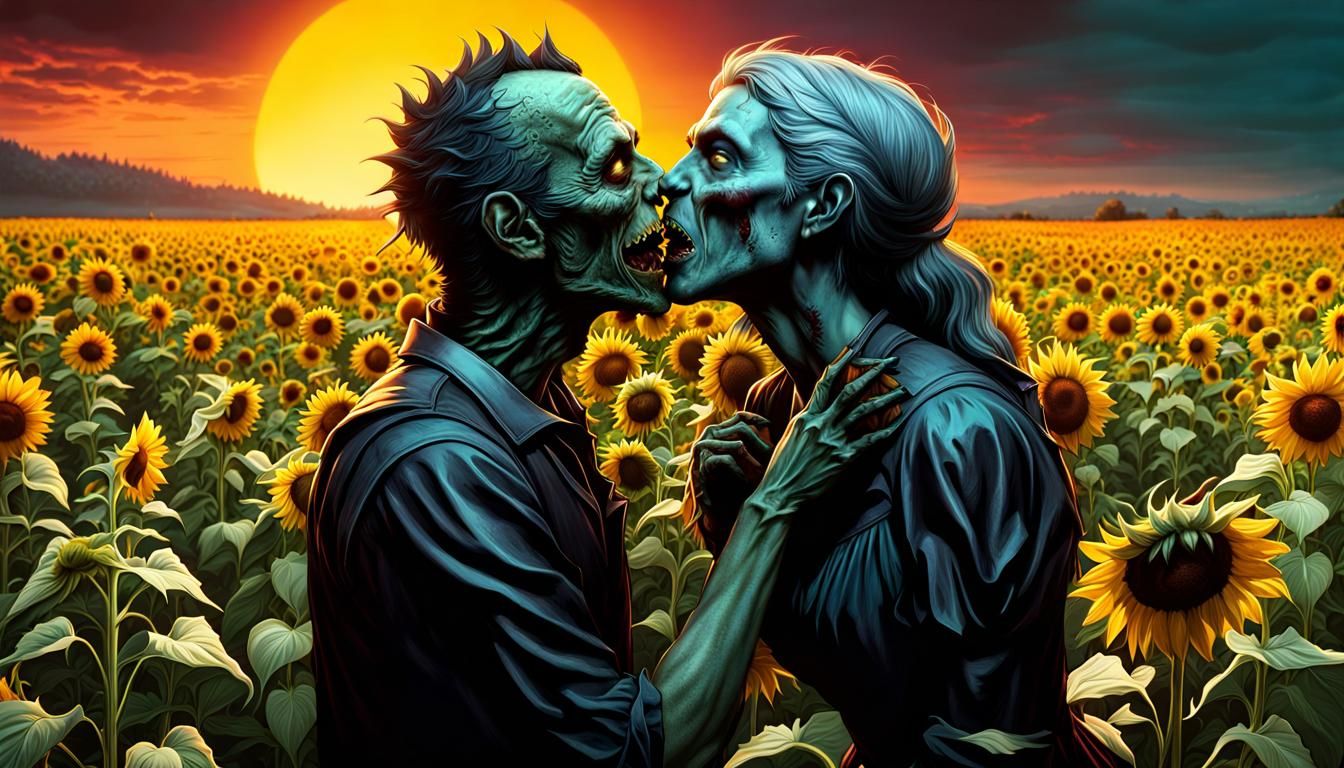 zombie romance - AI Generated Artwork - NightCafe Creator