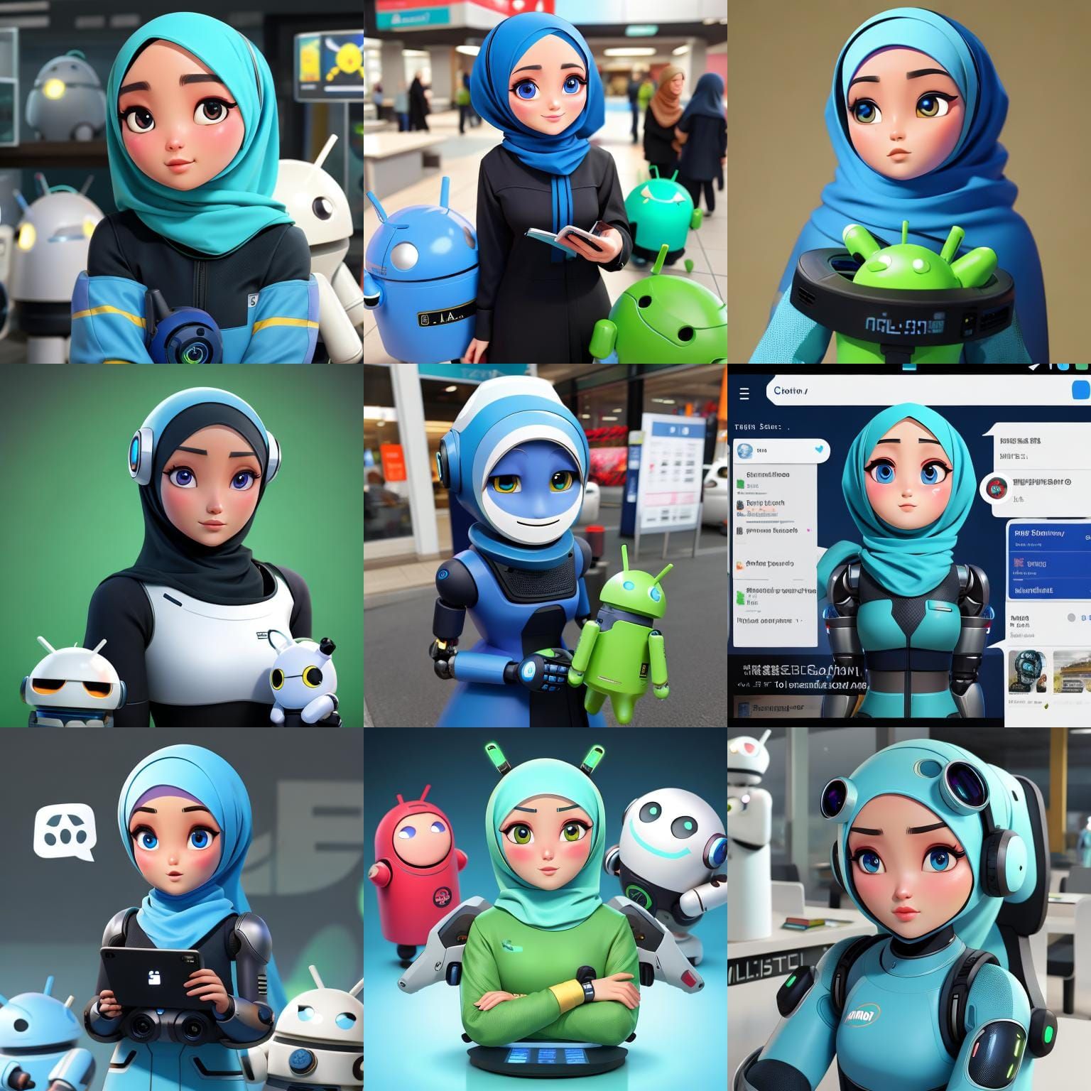 Chat bot full Android Muslim girl - AI Generated Artwork - NightCafe ...