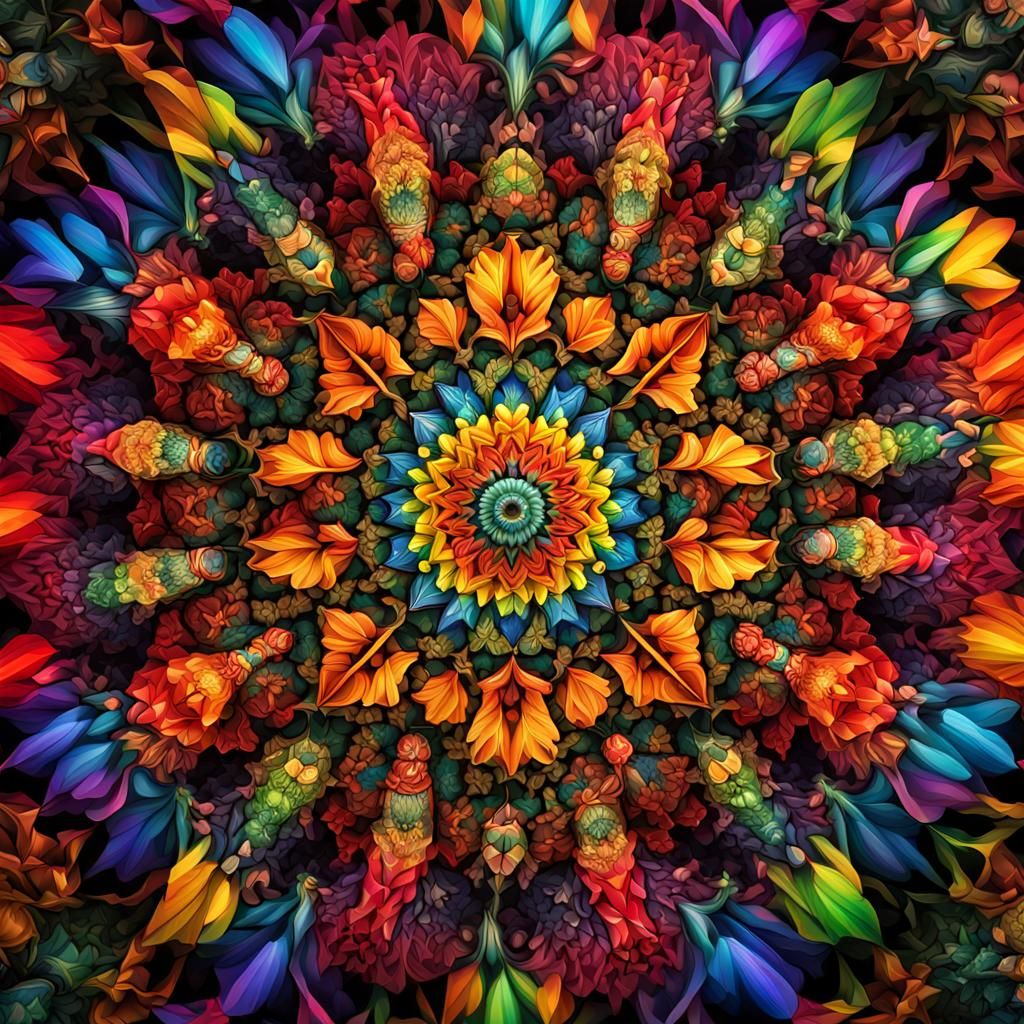 Kaleidoscope. Rainbow. Abstract. intricate details, HDR, beautifully ...