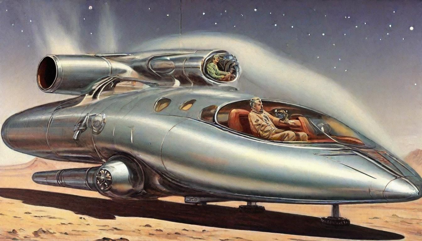 atomic space age vehicle - AI Generated Artwork - NightCafe Creator