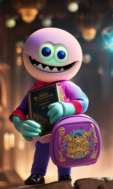 Monster's First Day at School 2 - AI Generated Artwork - NightCafe Creator