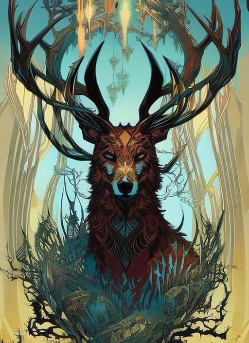 Wolf Stag Series #4 - AI Generated Artwork - NightCafe Creator