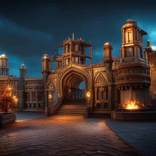 Mughal Palace - AI Generated Artwork - NightCafe Creator