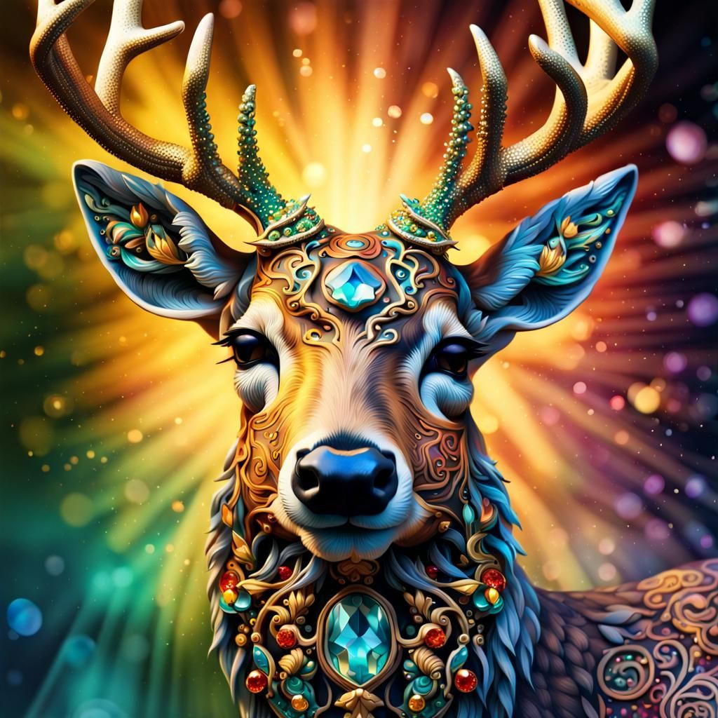 Totem Deer~ - AI Generated Artwork - NightCafe Creator