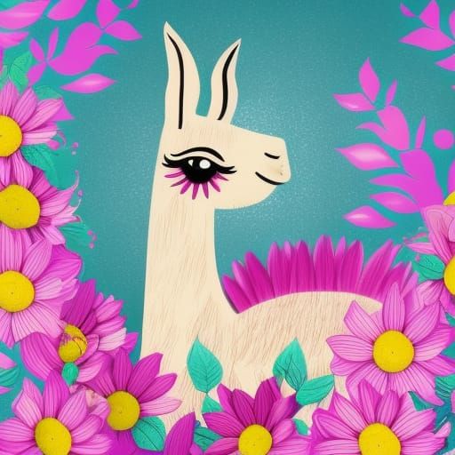 llama illustration - AI Generated Artwork - NightCafe Creator